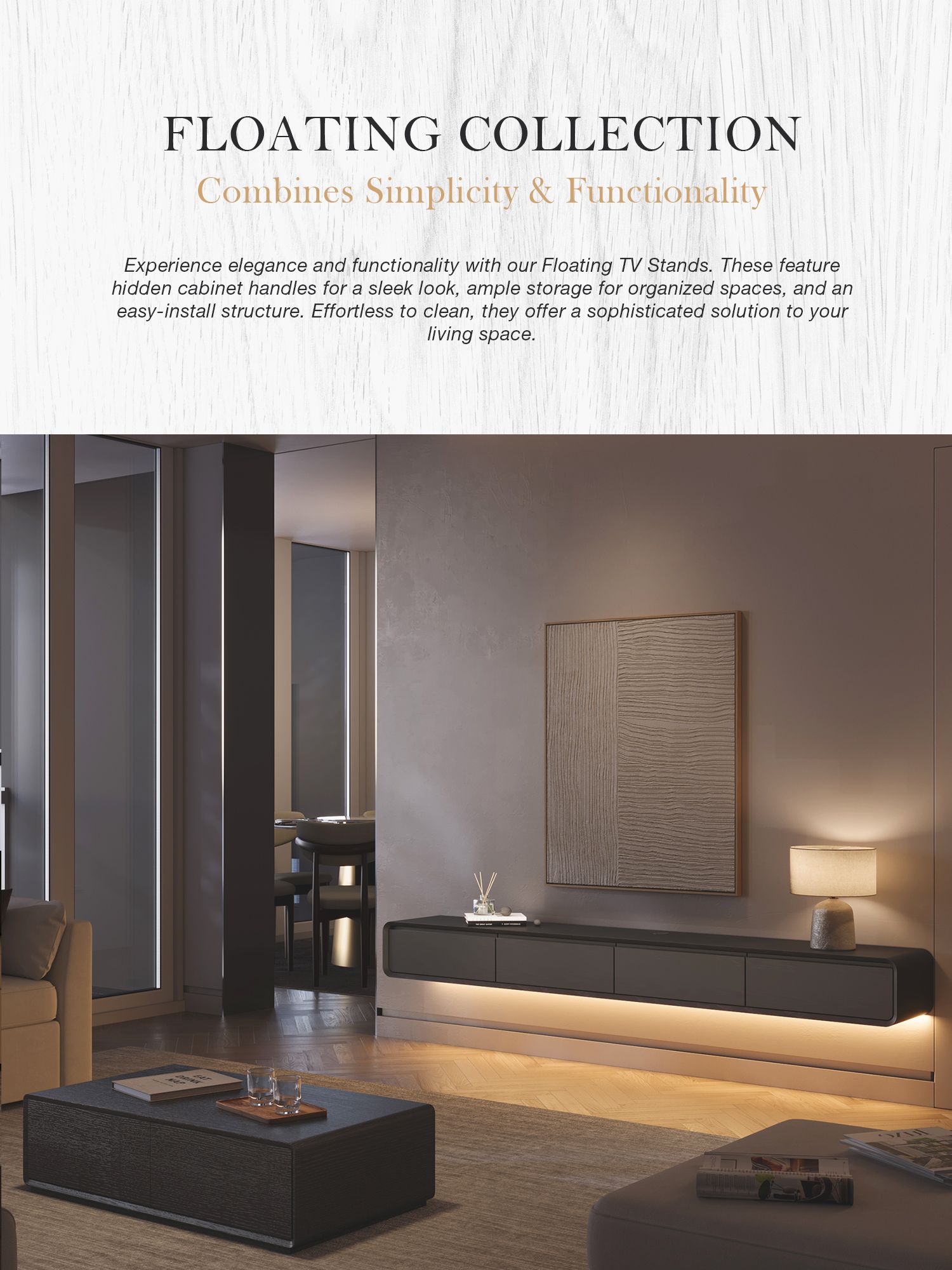 made floating tv unit