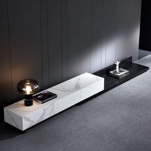 Wall mounted Stone TV Stand with Flip-down Door | Povison