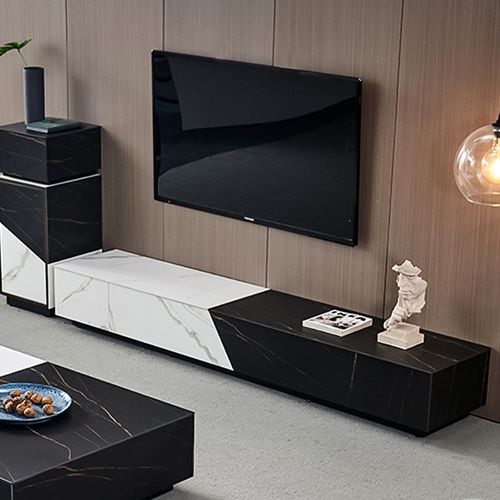 Wall mounted Stone TV Stand with Flip-down Door | Povison