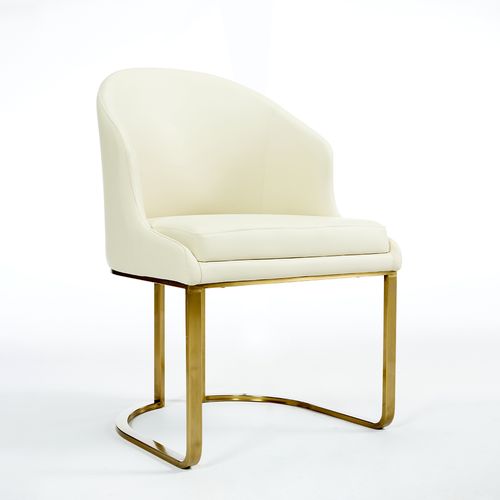 Serapion Dining Chair With PU Leather and Wood Legs | Povison