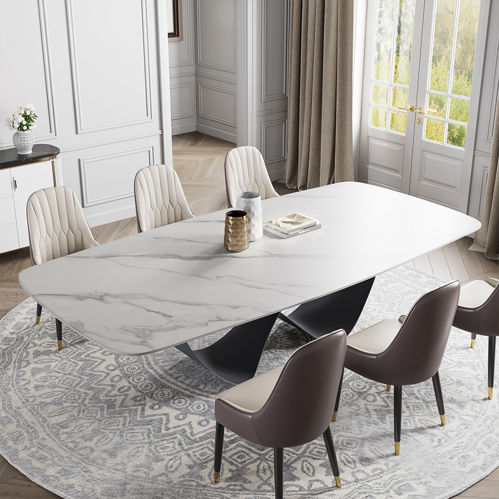 Chic White Dining Room Set for 4 or 6