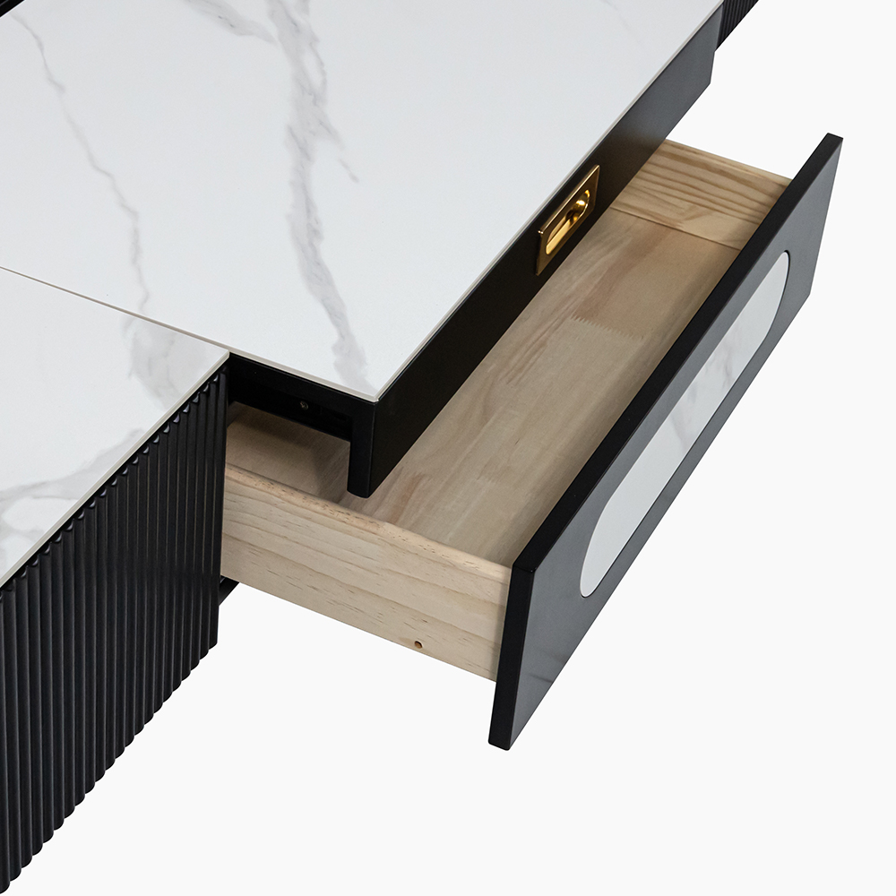 Modern Lowline Sintered Stone Projector TV Stand