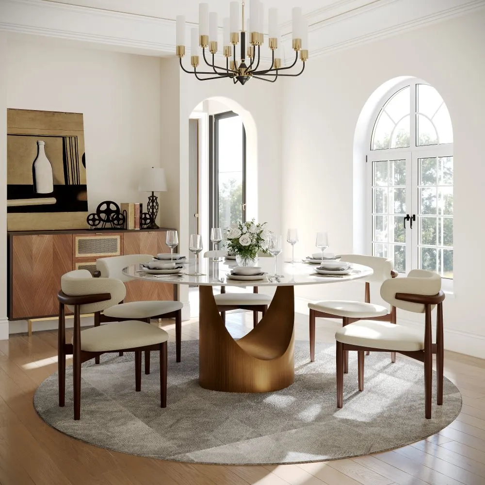 Chic Round Dining Table For 4
