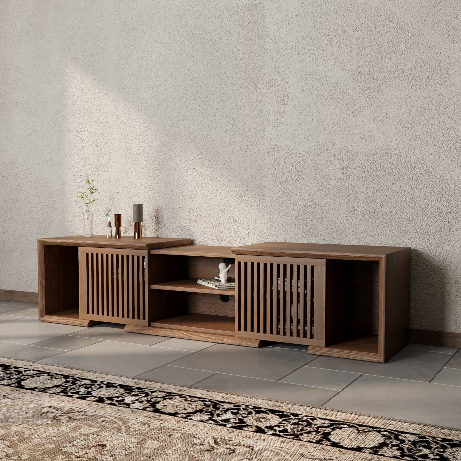 Modern Wood Corner TV Stand | Povison