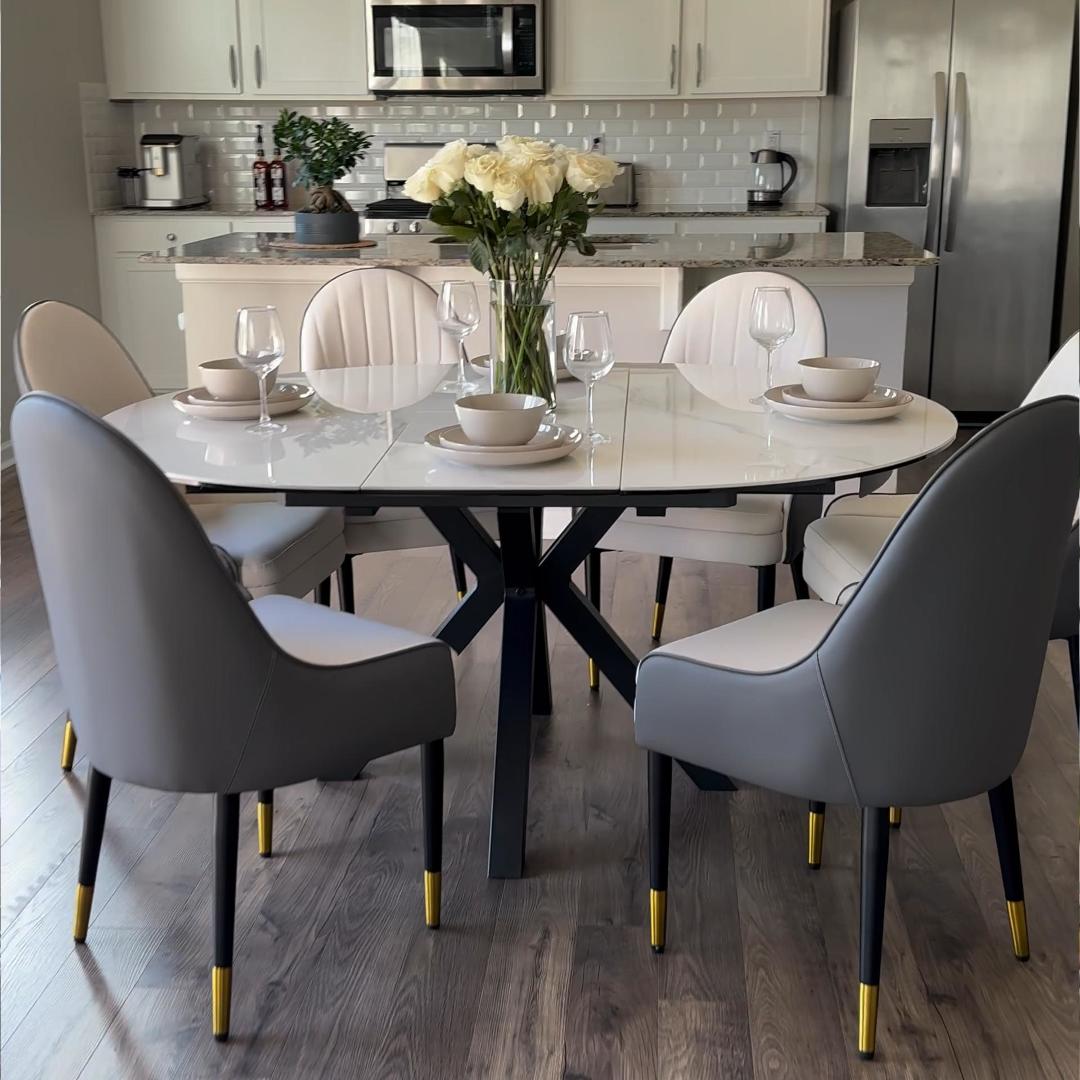 Round Extendable Dining Table | Povison