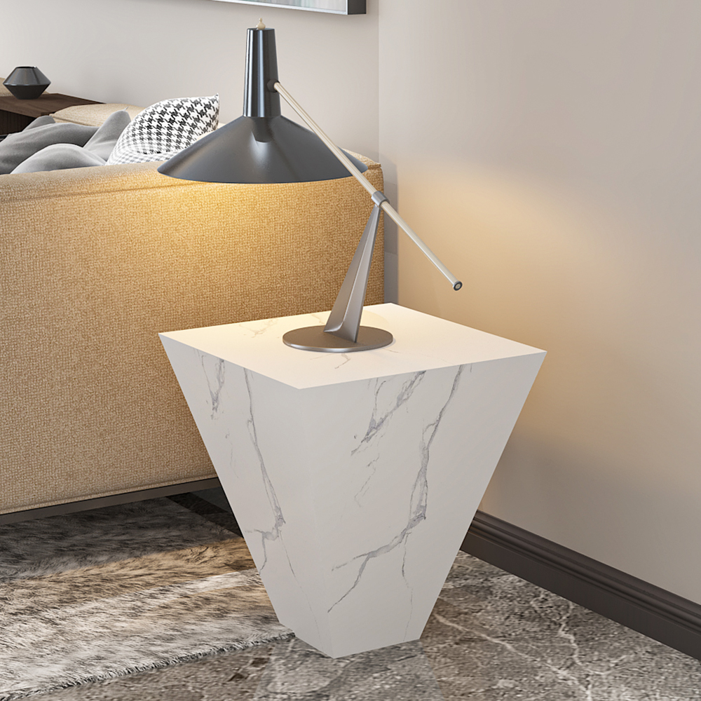 Modern Trapezoid Sintered Stone End Table For Living Room | Shop Now ...
