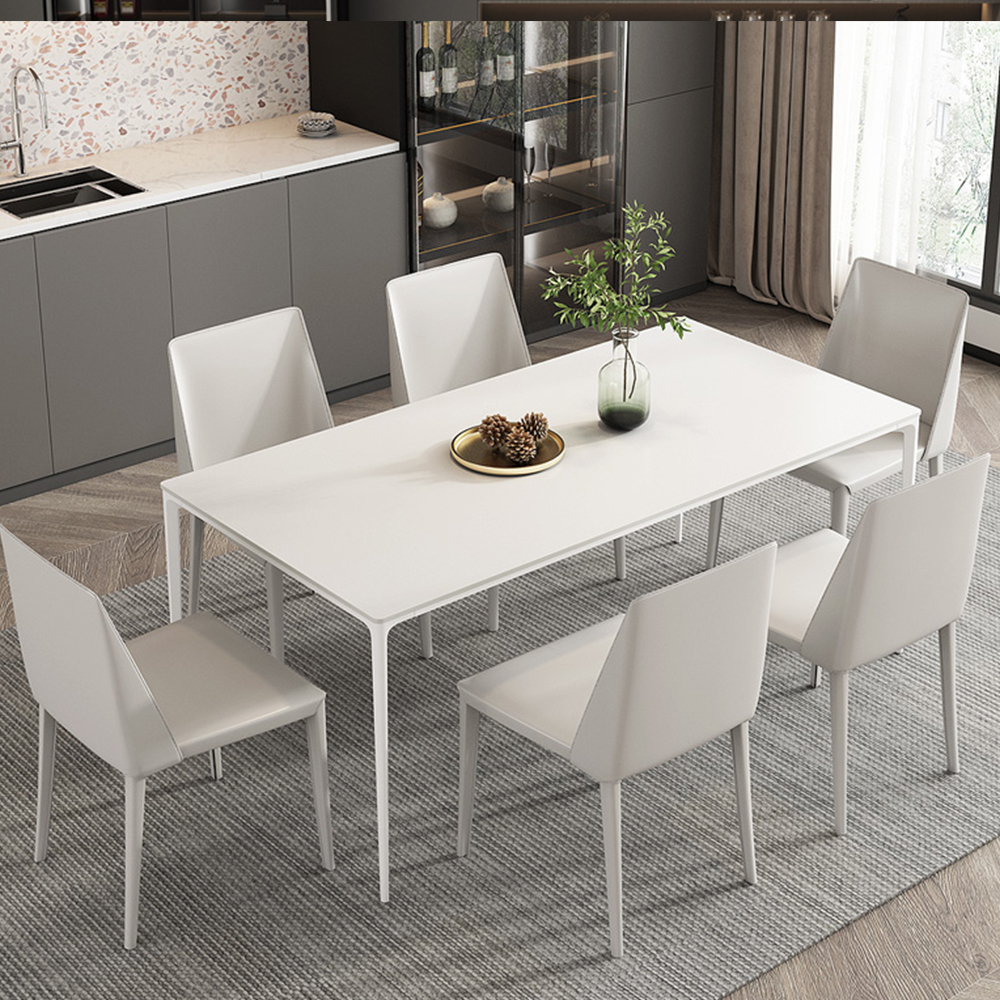 Buy Modern Stone Dining Table with Rectangular Tabletop — Free Shipping!