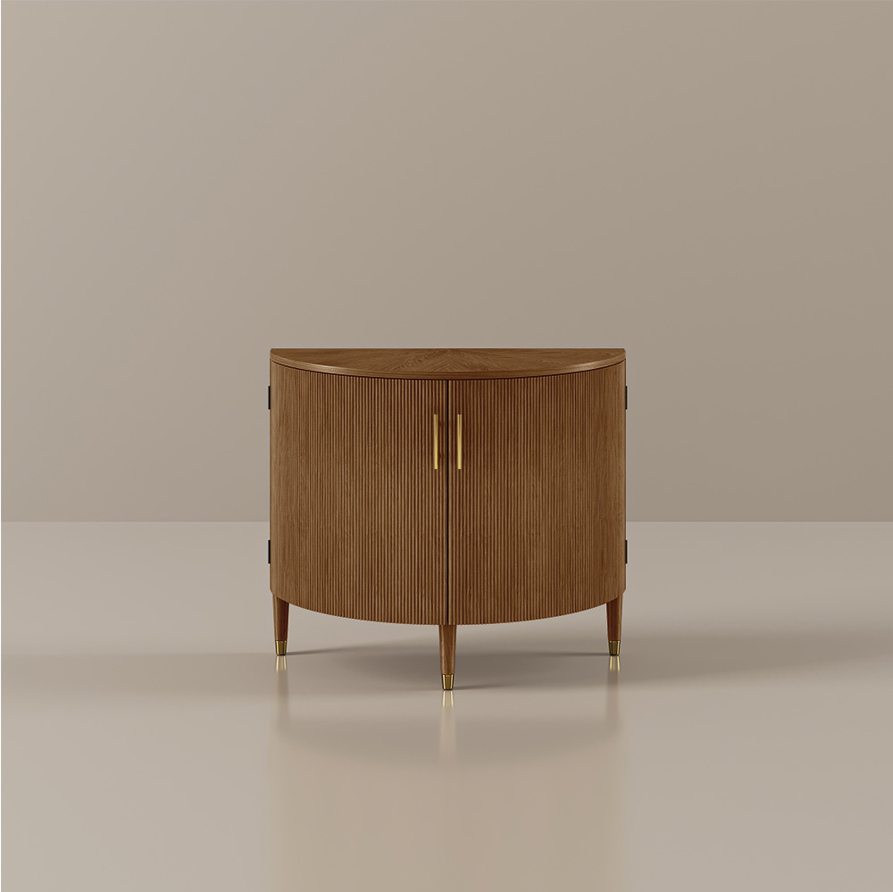 Mid-Century Modern Fluted Sideboard Cabinet | Povison