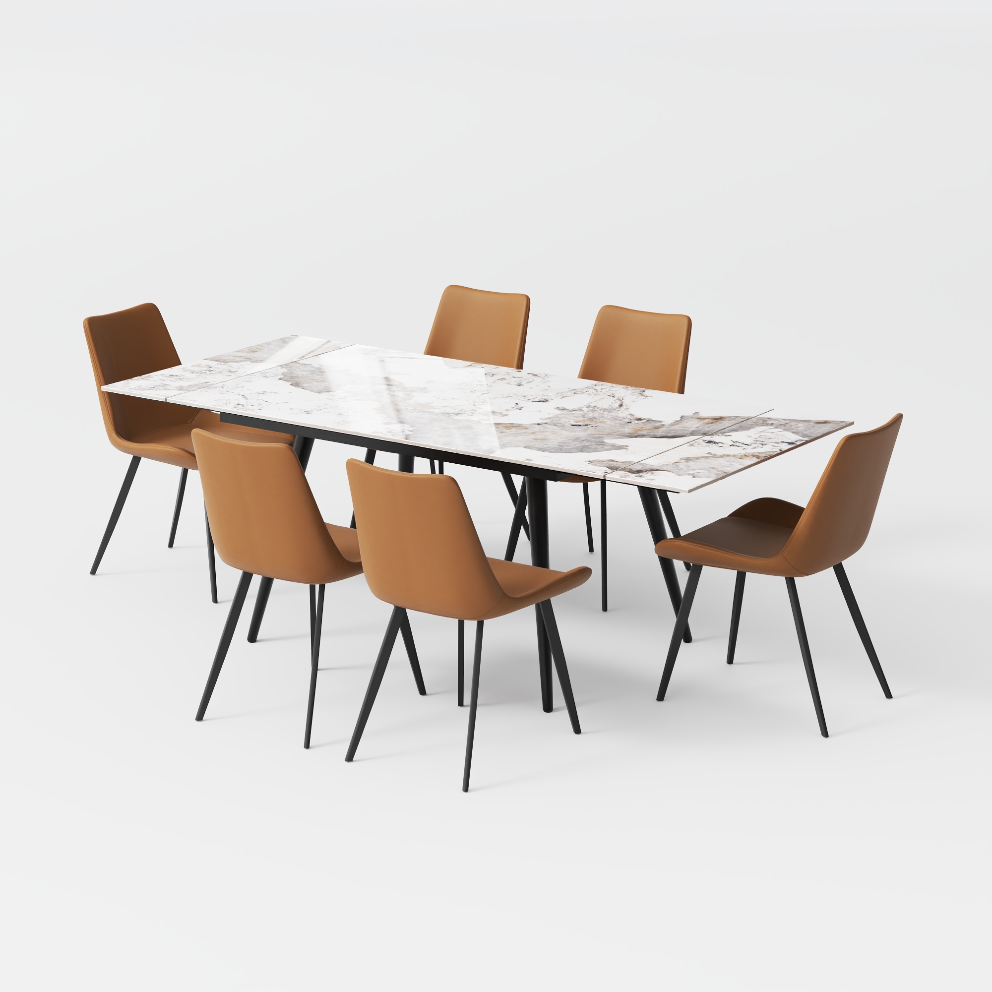 Modern Extendable Dining Table Set for 4-8 | Povison