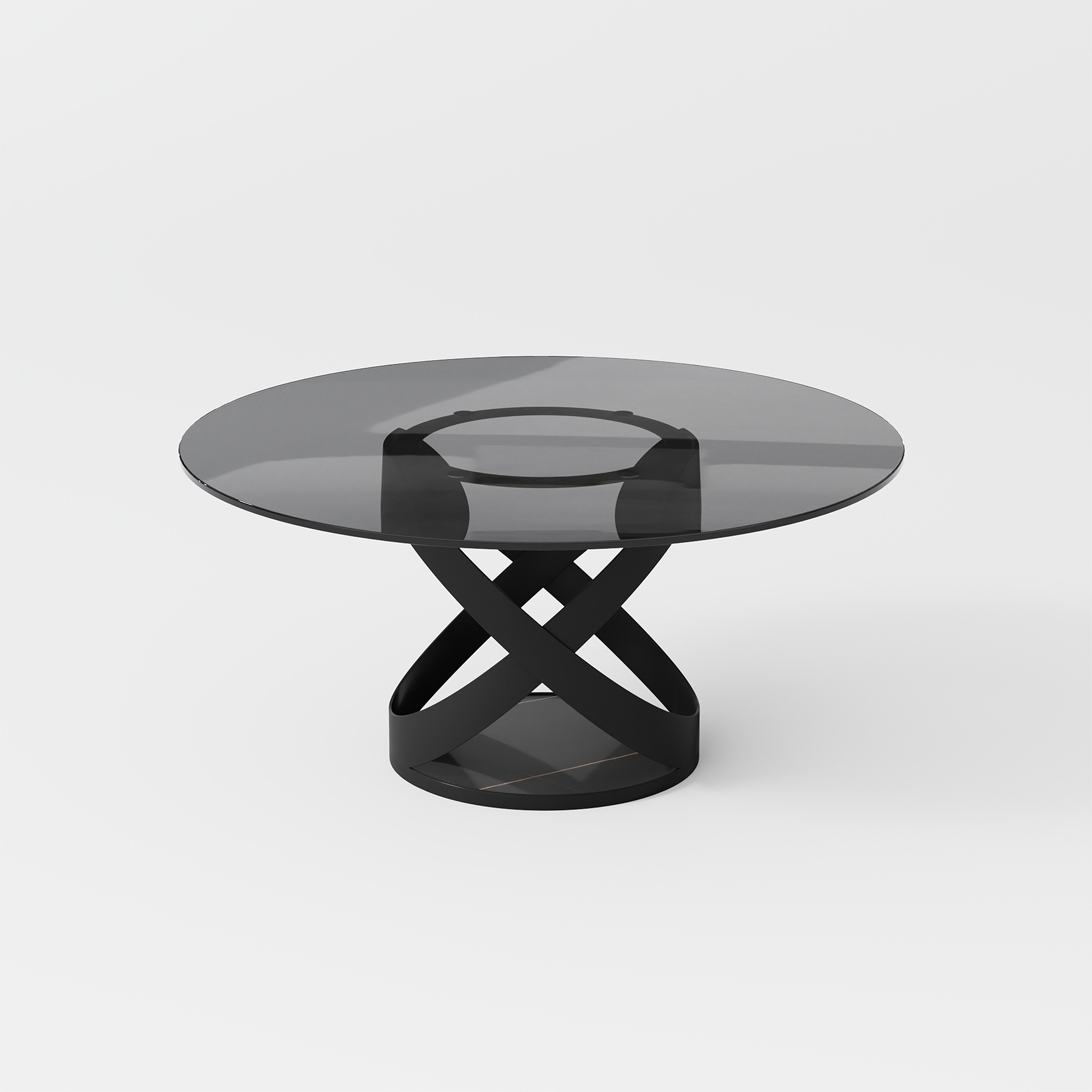 Modern Round Glass Dining Table for 4/6