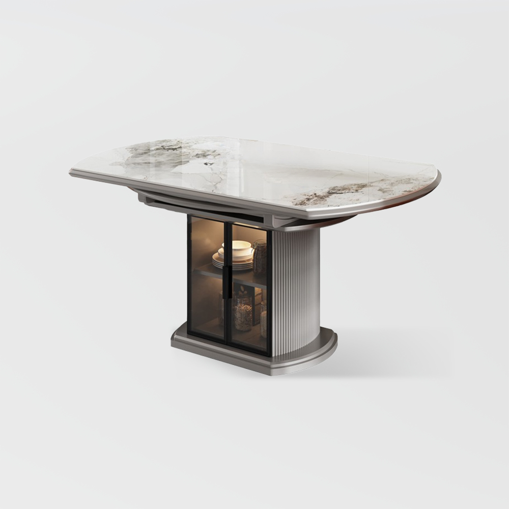 Mid-Centruy Modern Extendable Round Dining Table | Povison