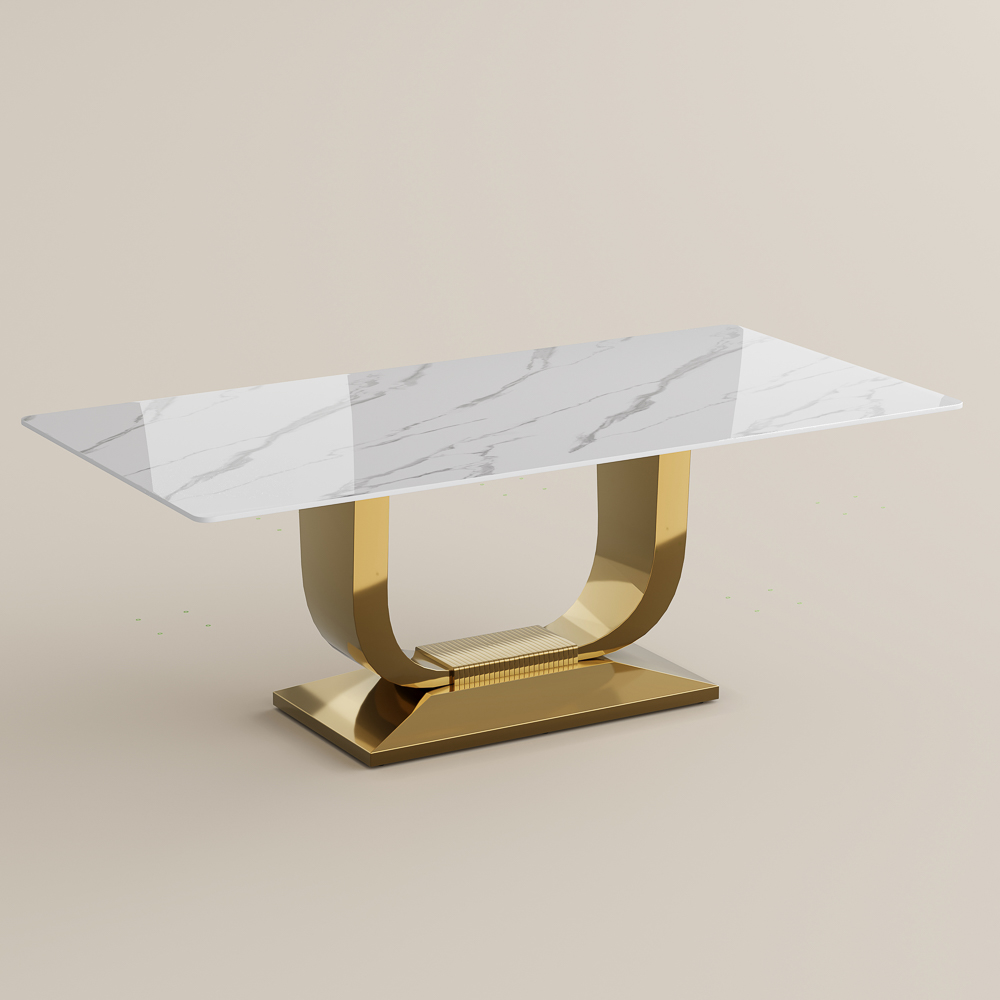 Modern U-Shape Dining Table for 6 | Povison