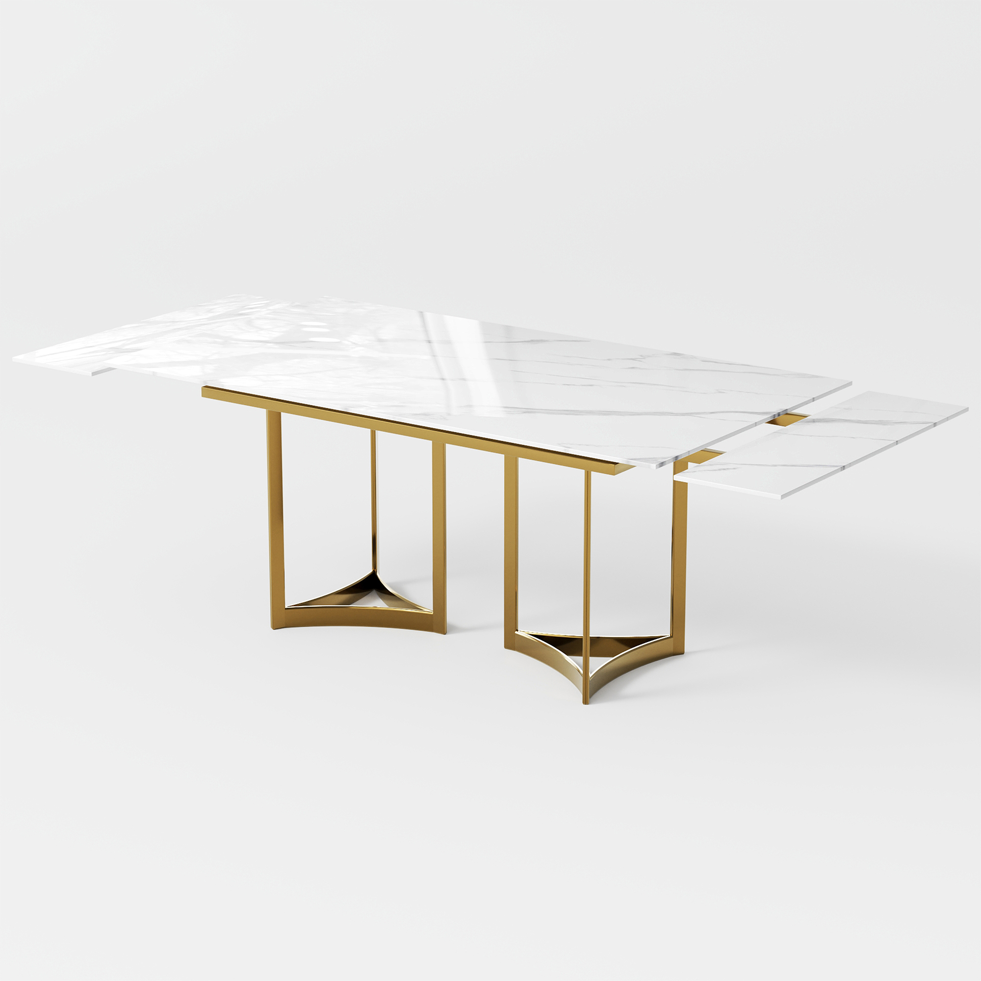 71”-95”Bura Modern Luxury Large Extendable Rectangular Dining Table for 6-10 | Povison