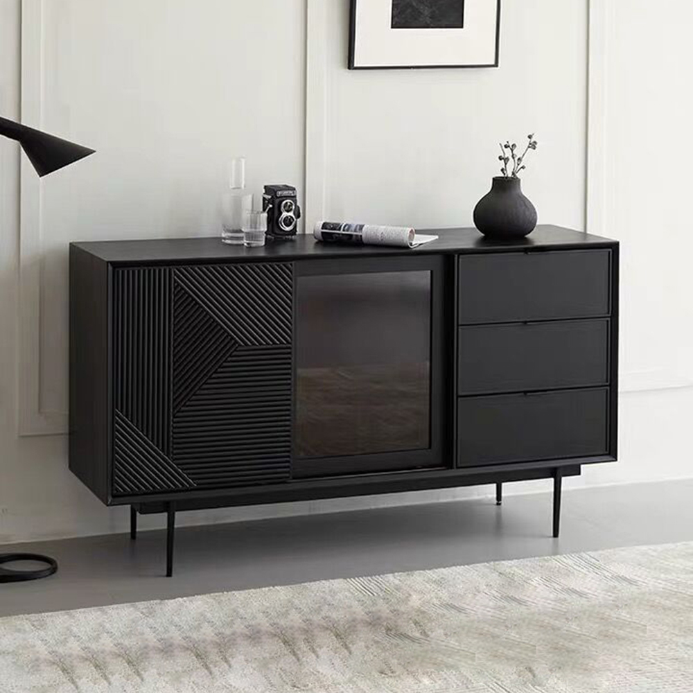 Mid Century Modern Black Sideboard Buffet