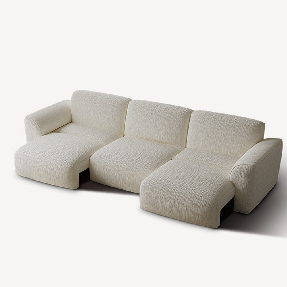 Electric Pull Out Sofa Bed Leather Retractable Sleeper Sofa, Power ...