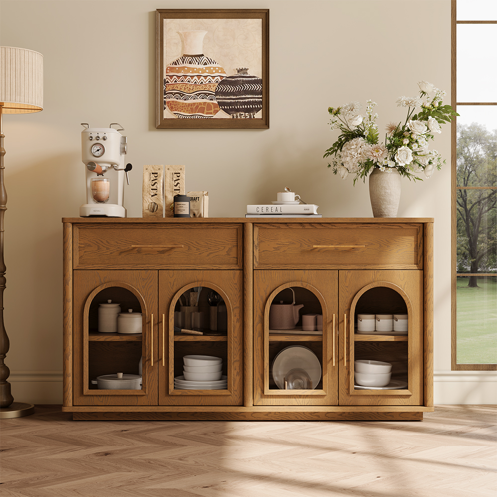 Mid-Century Modern Walnut Storage Cabient with Drawers | Povison