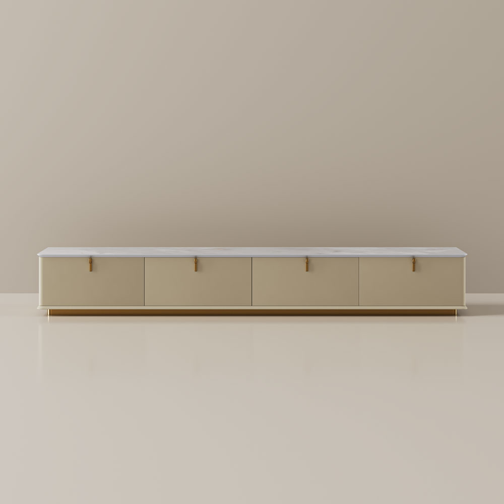 Modern Luxury Marble Tabletop TV Stand，Left-Right Combined TV Console ...