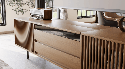 Mid-Century Modern TV Stand for Projector | Povison