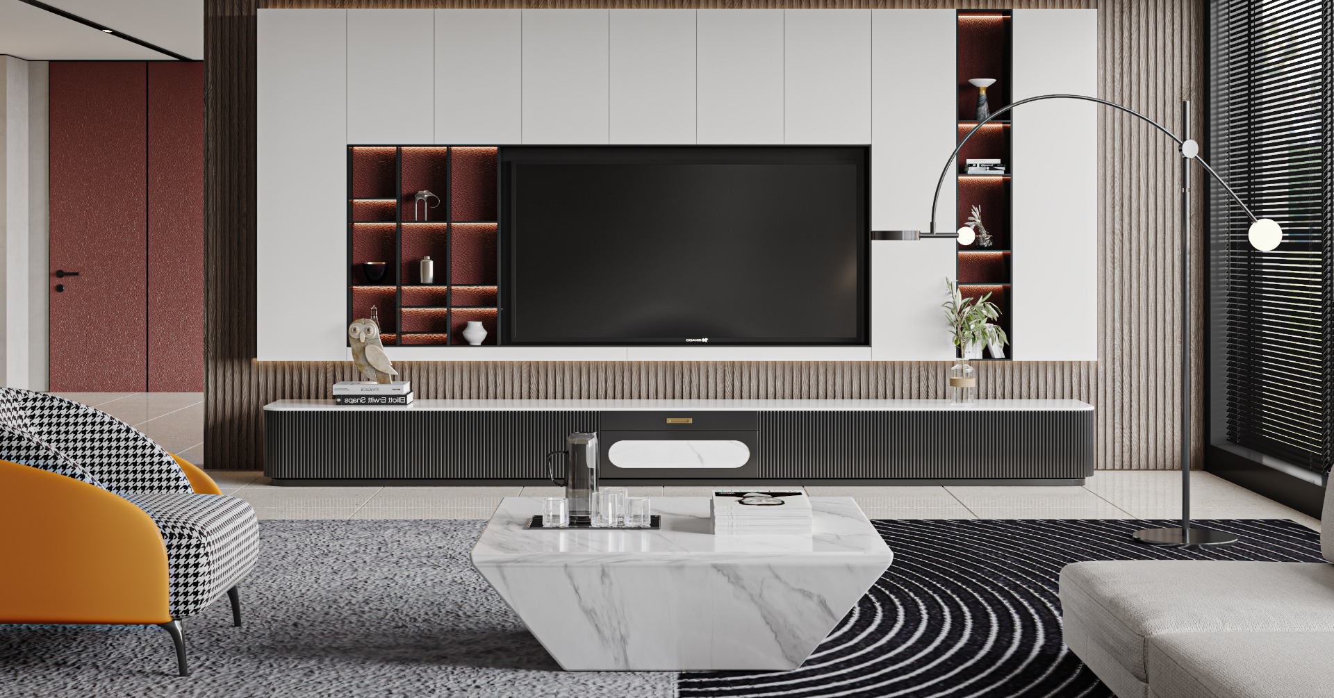 Modern Lowline Projector TV Stand