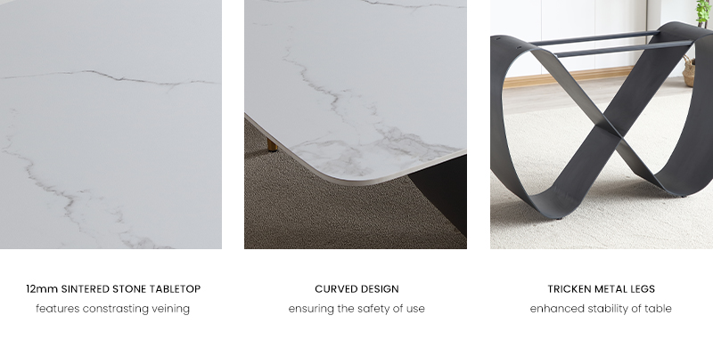 White Dining Table with Butterfly Shape Base